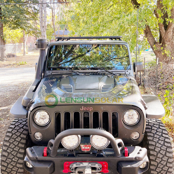 Jeep Wrangler JK Hard Rock, Recon(2007-2018) Lensun 40W Hood Solar Pan ...